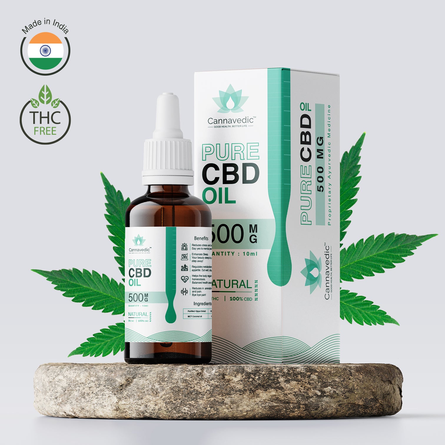Cannavedic Pure CBD Oil Natural 500mg | 10ml – Hempiverse